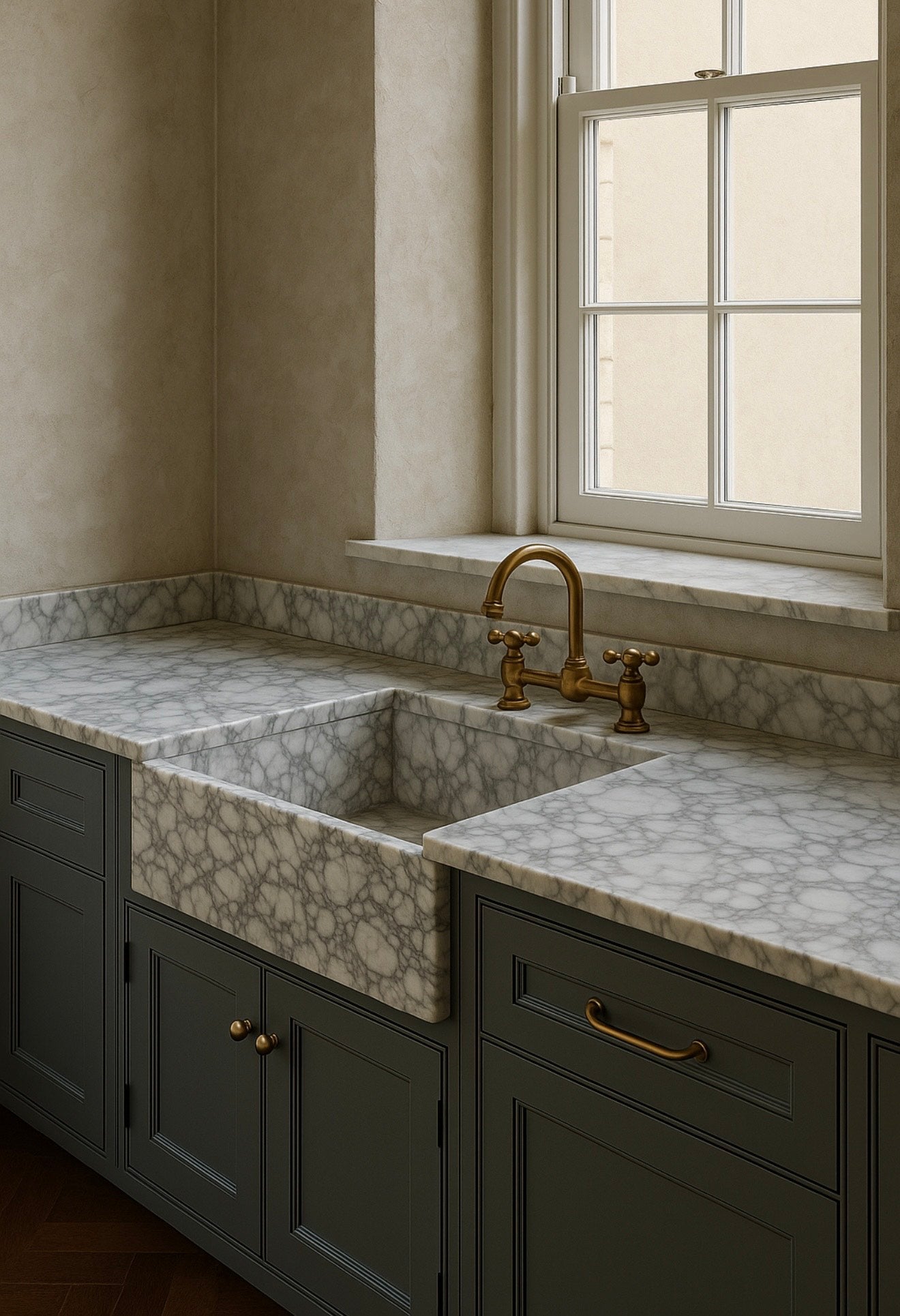 Viola Marble Kitchen Butler Farmhouse Sink